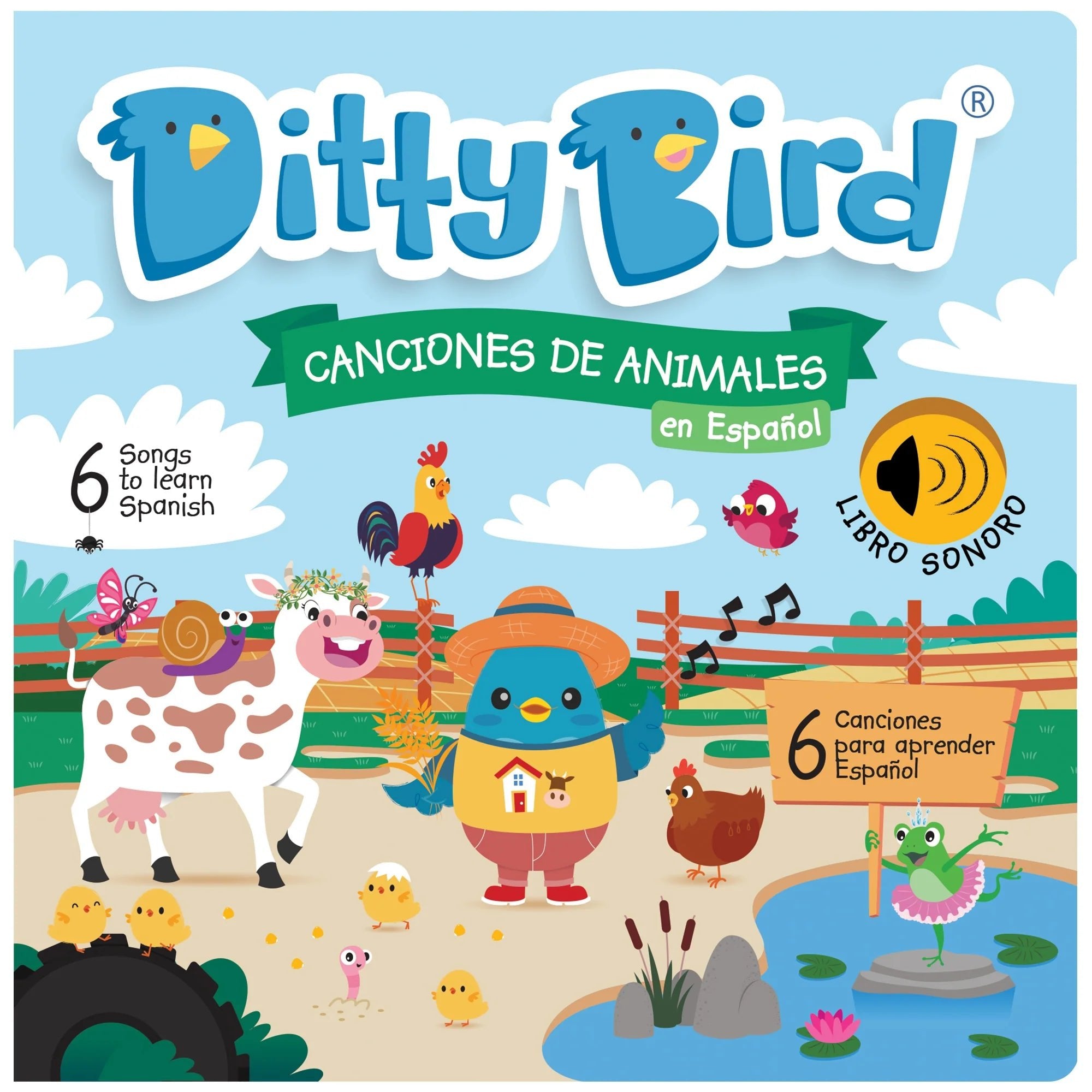 Ditty Bird Canciones De Animales Board Book - Spanish Animals Songs ...
