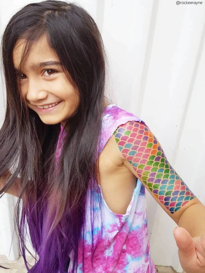 Ducky Street Mermaid Scales Temporary Tattoos – Hola Nanu